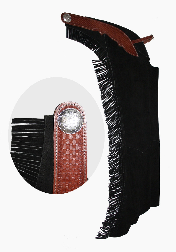 Profi Westernchaps Showchaps mit Lederbe günstig kaufen - US TACK ...